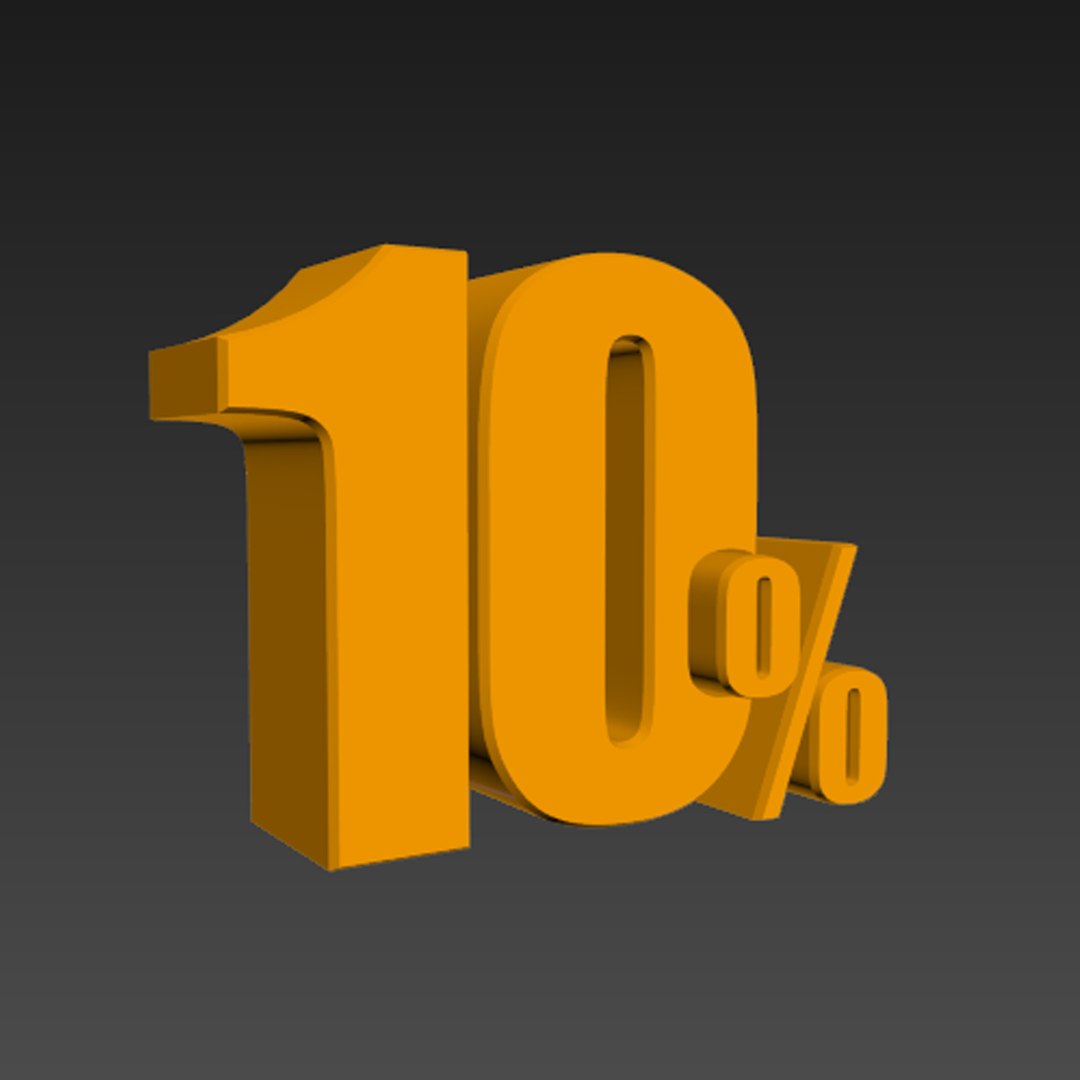 10 Percent 3D Model - TurboSquid 1819293