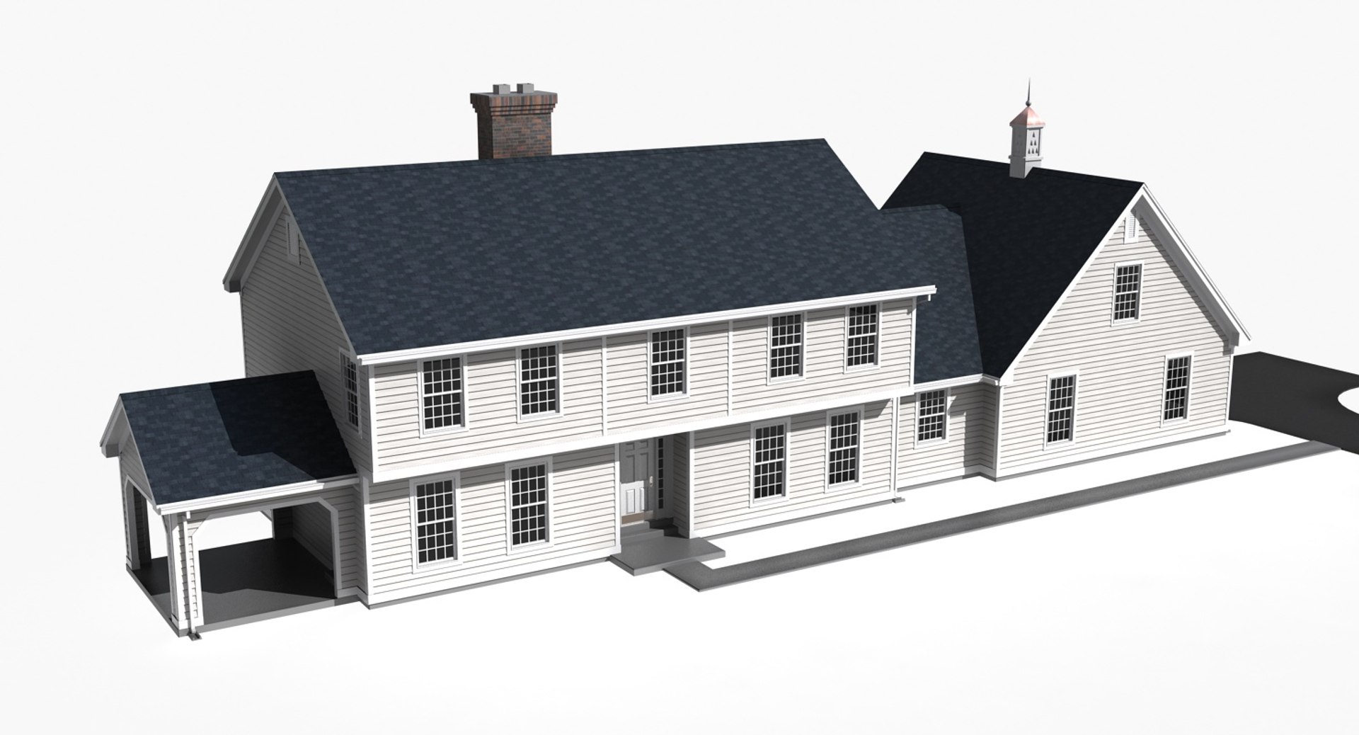 Story Residential House 3d Model