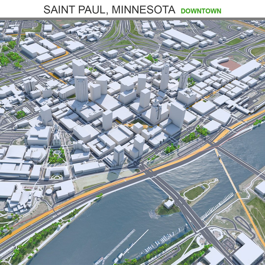3D Saint Paul Downtown Minnesota USA - TurboSquid 1989750