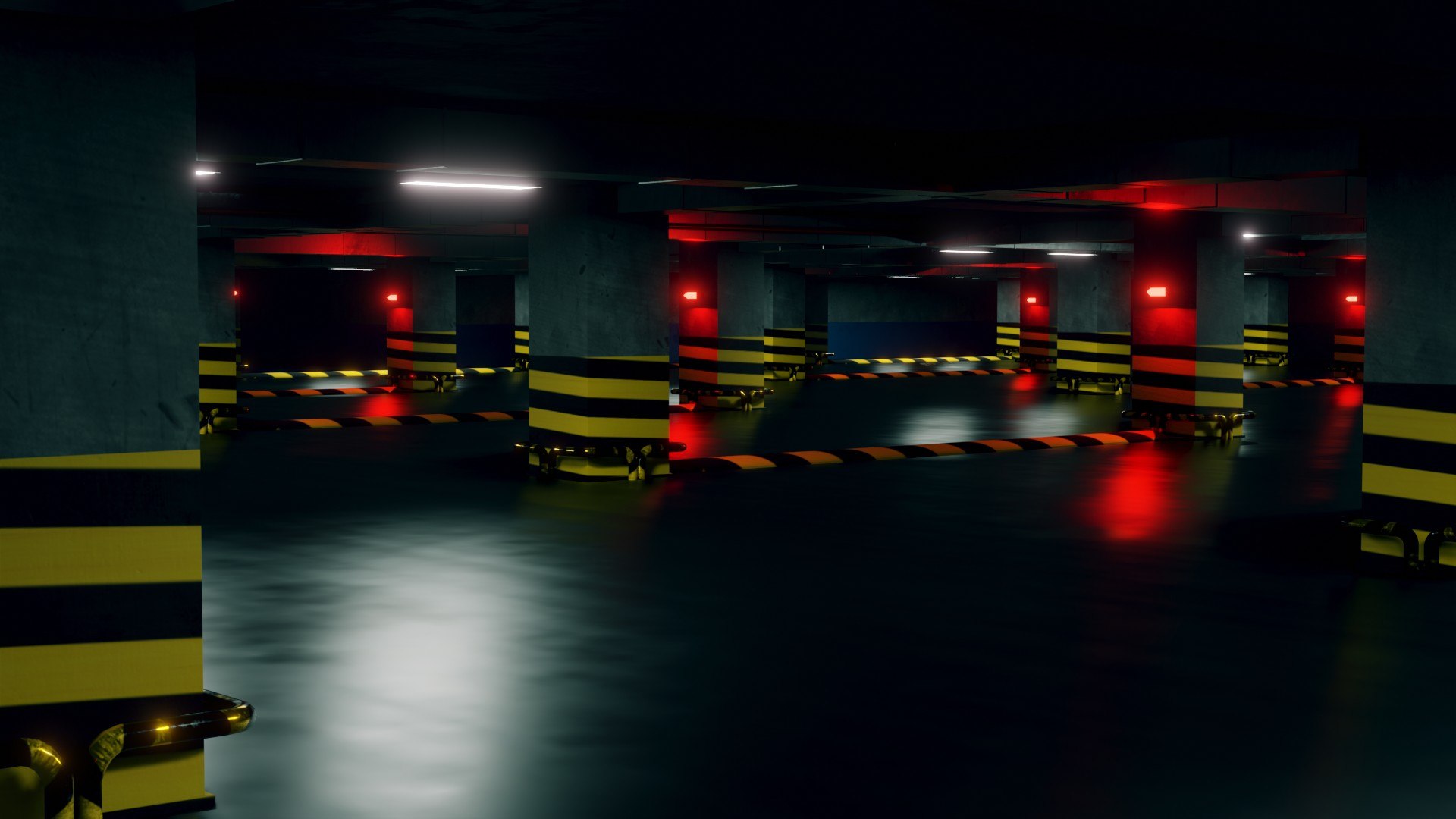 3D Model Parking Lot - Low Poly - Game Ready - PBR - TurboSquid 1824794