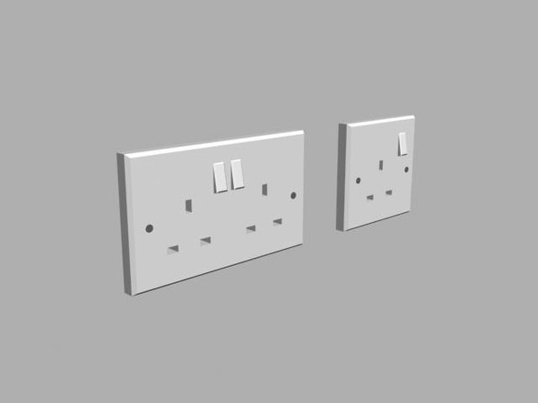 electrical sockets 3d model
