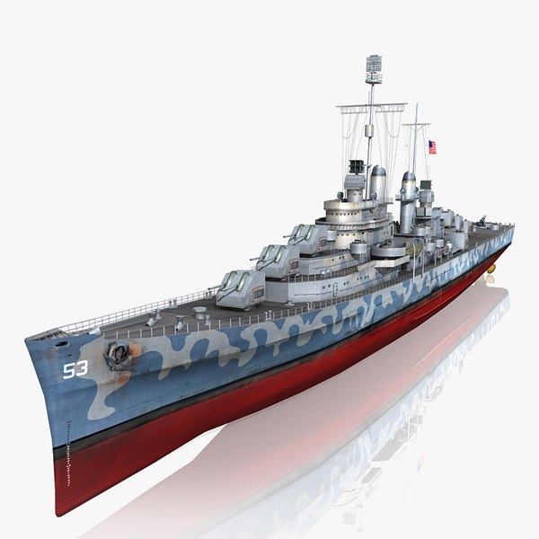 modelo 3d USS San Diego (CL 53) Camuflaje 1942 - TurboSquid 1009462