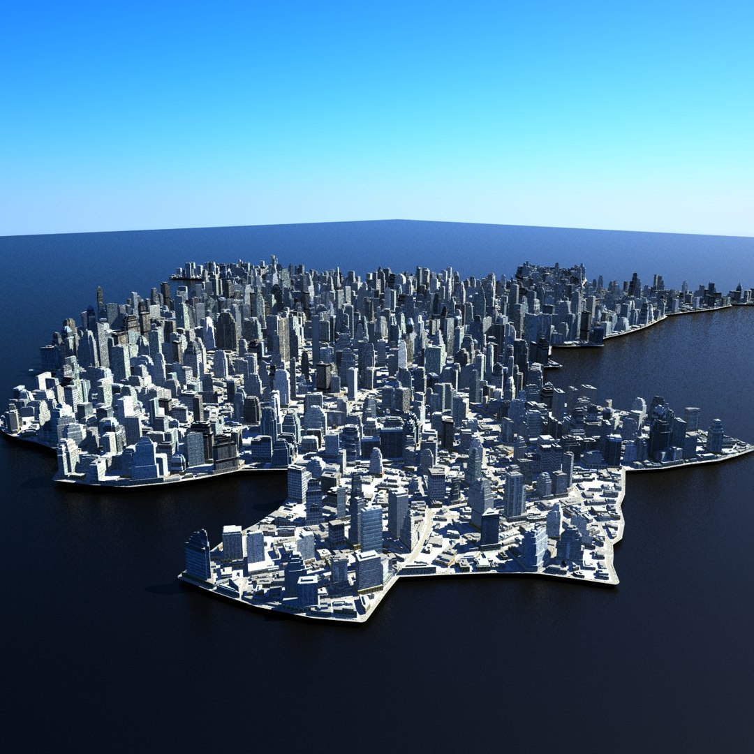 Cityscape Scene Highrise 3d Model