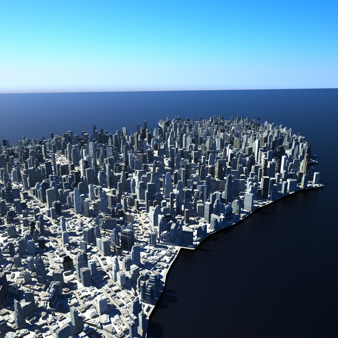 Cityscape Scene Highrise 3d Model