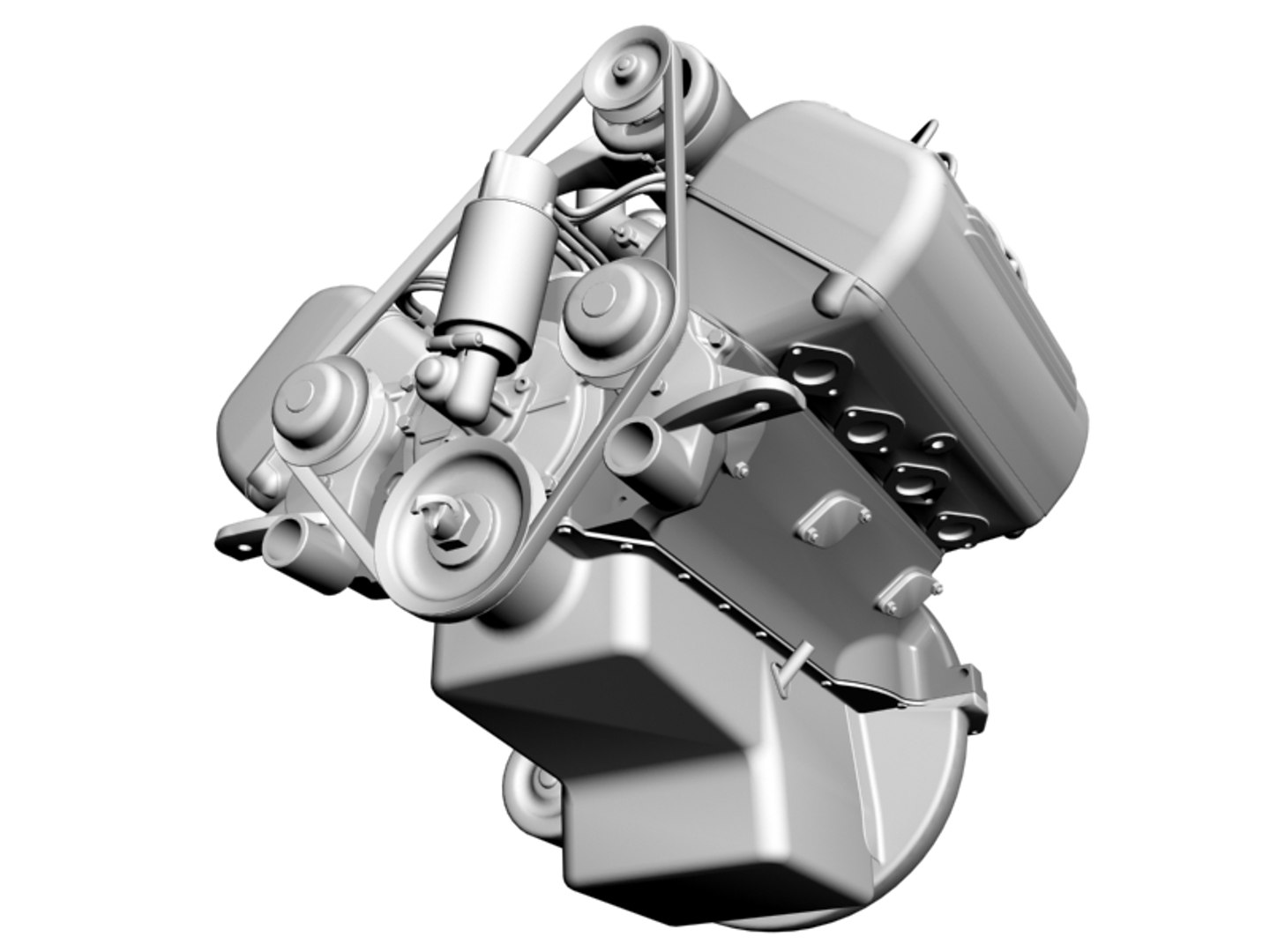 3d ardun flathead v8 engine model