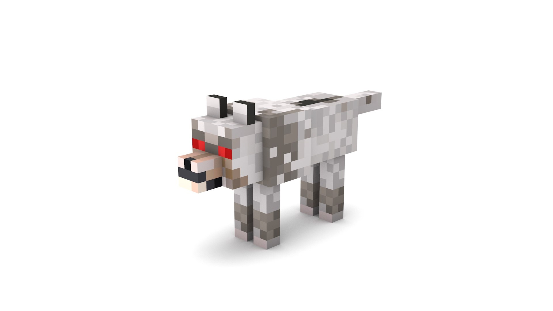 3D Model Wolf Minecraft - TurboSquid 2364751