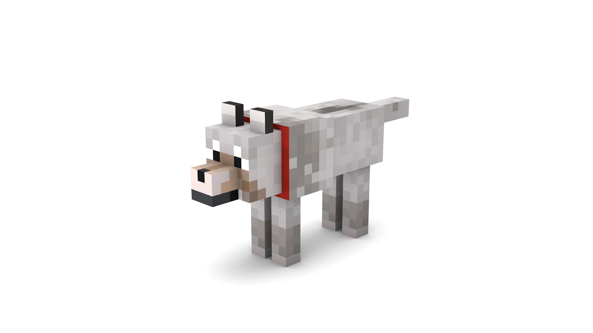 3D Model Wolf Minecraft - TurboSquid 2364751