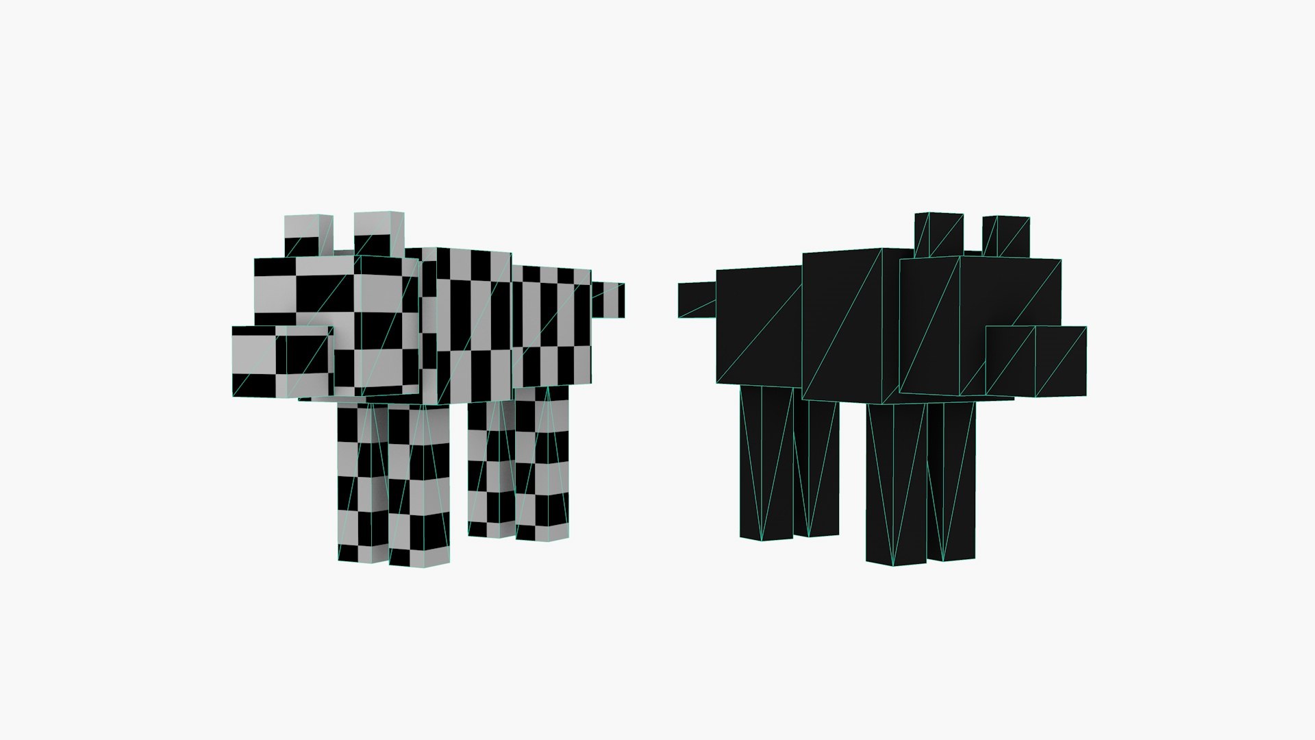 3D Model Wolf Minecraft - TurboSquid 2364751