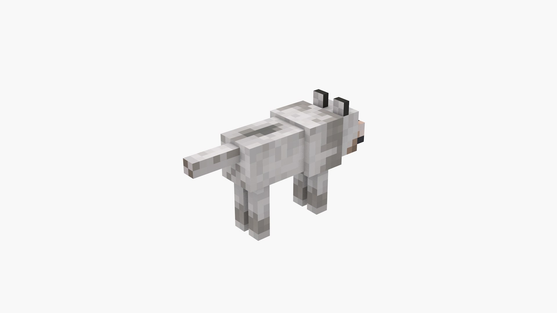 3D Model Wolf Minecraft - TurboSquid 2364751