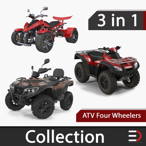 atv bike generic rigged 3d model