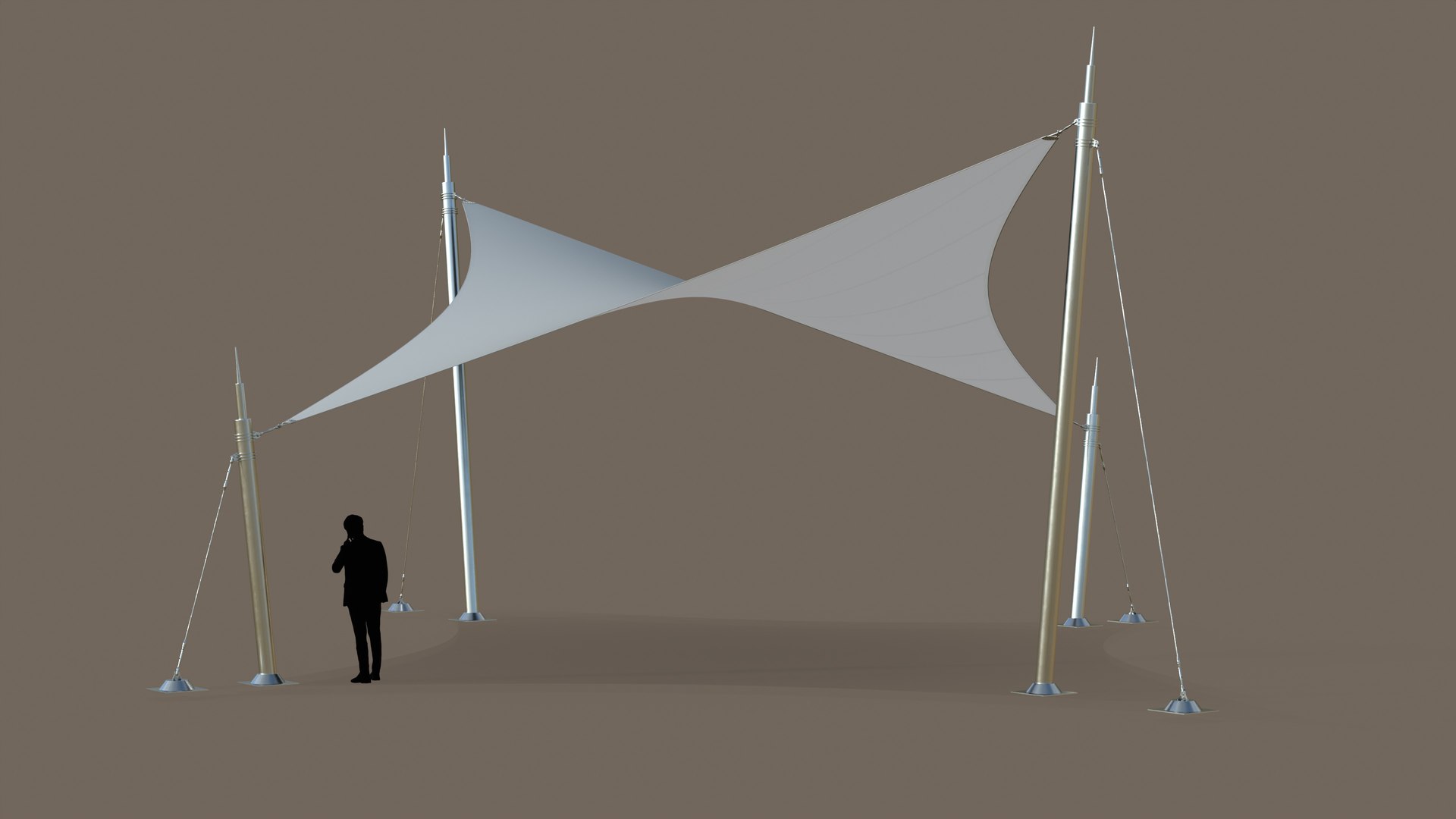3D Model Ultra-Realistic Steel Membrane Tensile Structure - TurboSquid ...