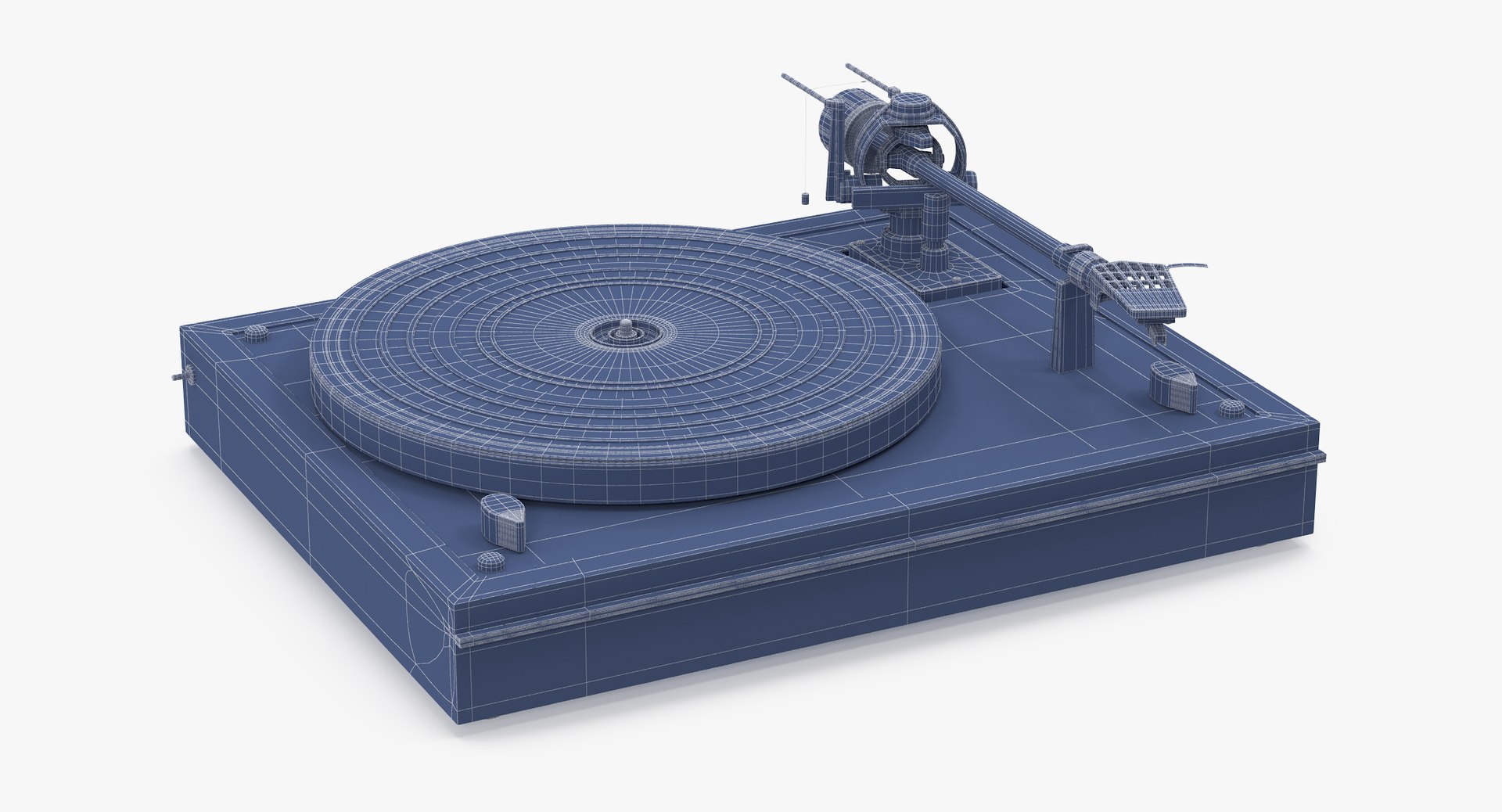 3d Model Vintage Turntable