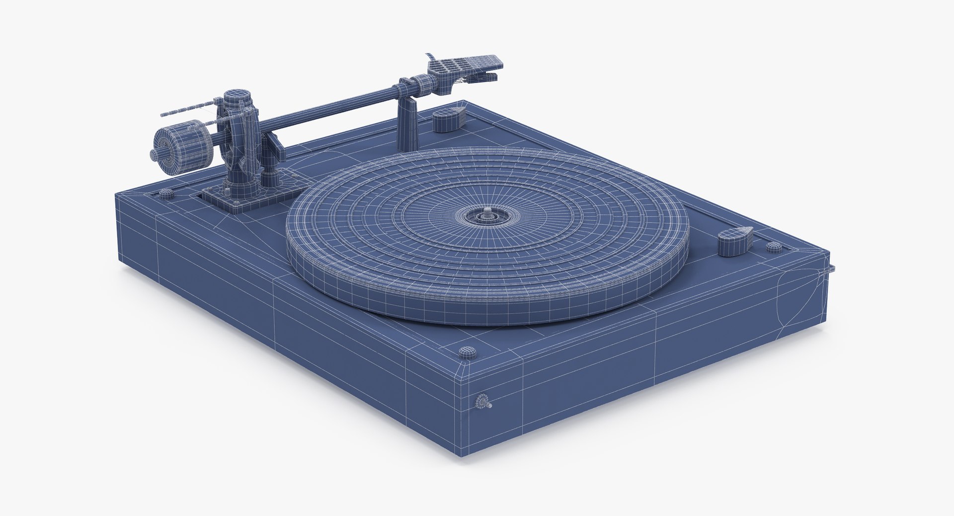 3d Model Vintage Turntable