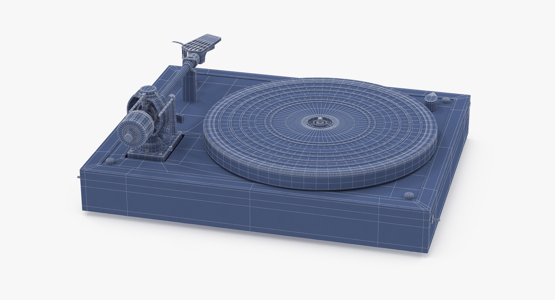 3d Model Vintage Turntable