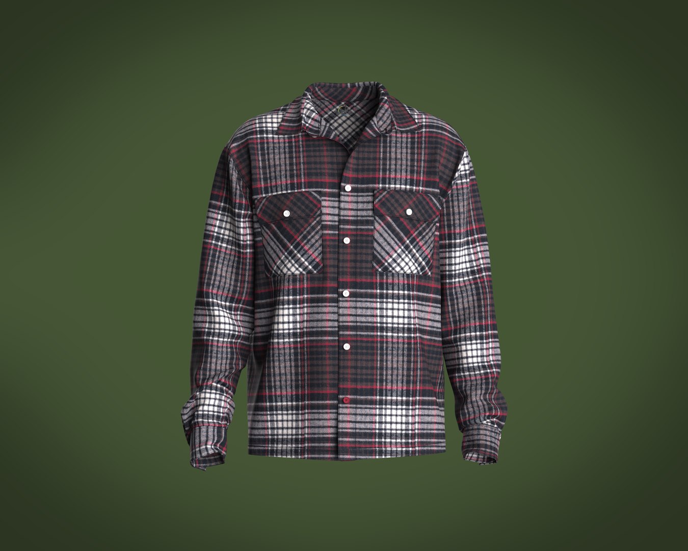 Mens Flannel Shirt Relaxed Fit 3D Model - TurboSquid 2315217