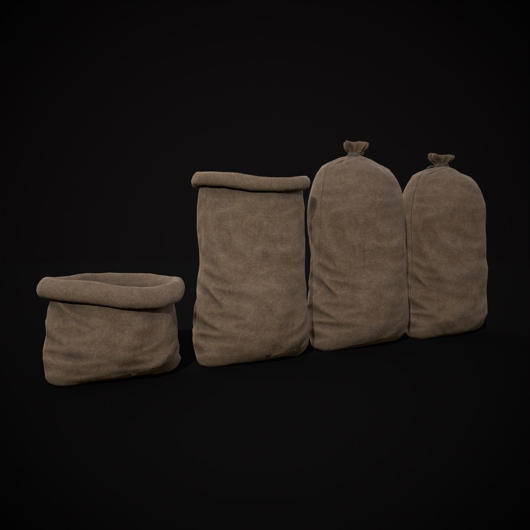 3D Burlap Sacks Storage Model - TurboSquid 2215217