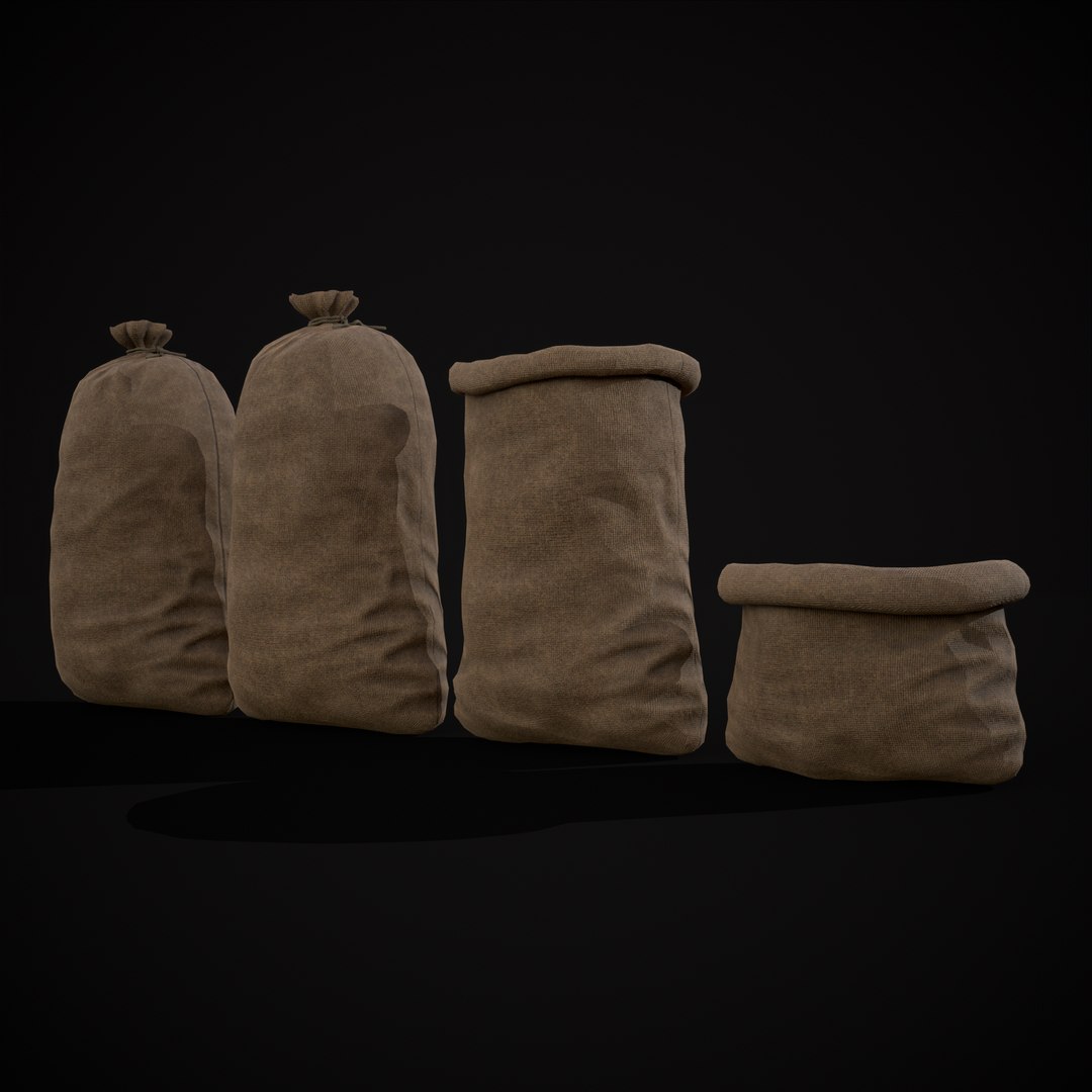 3D Burlap Sacks Storage Model - TurboSquid 2215217