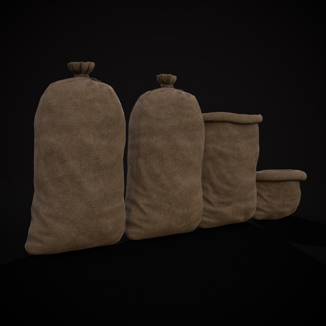 3D Burlap Sacks Storage Model - TurboSquid 2215217