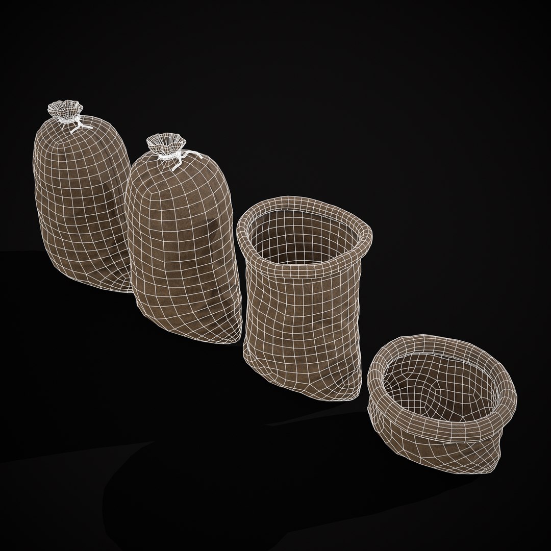 3D Burlap Sacks Storage Model - TurboSquid 2215217