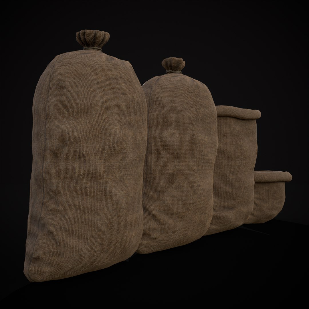 3D Burlap Sacks Storage Model - TurboSquid 2215217
