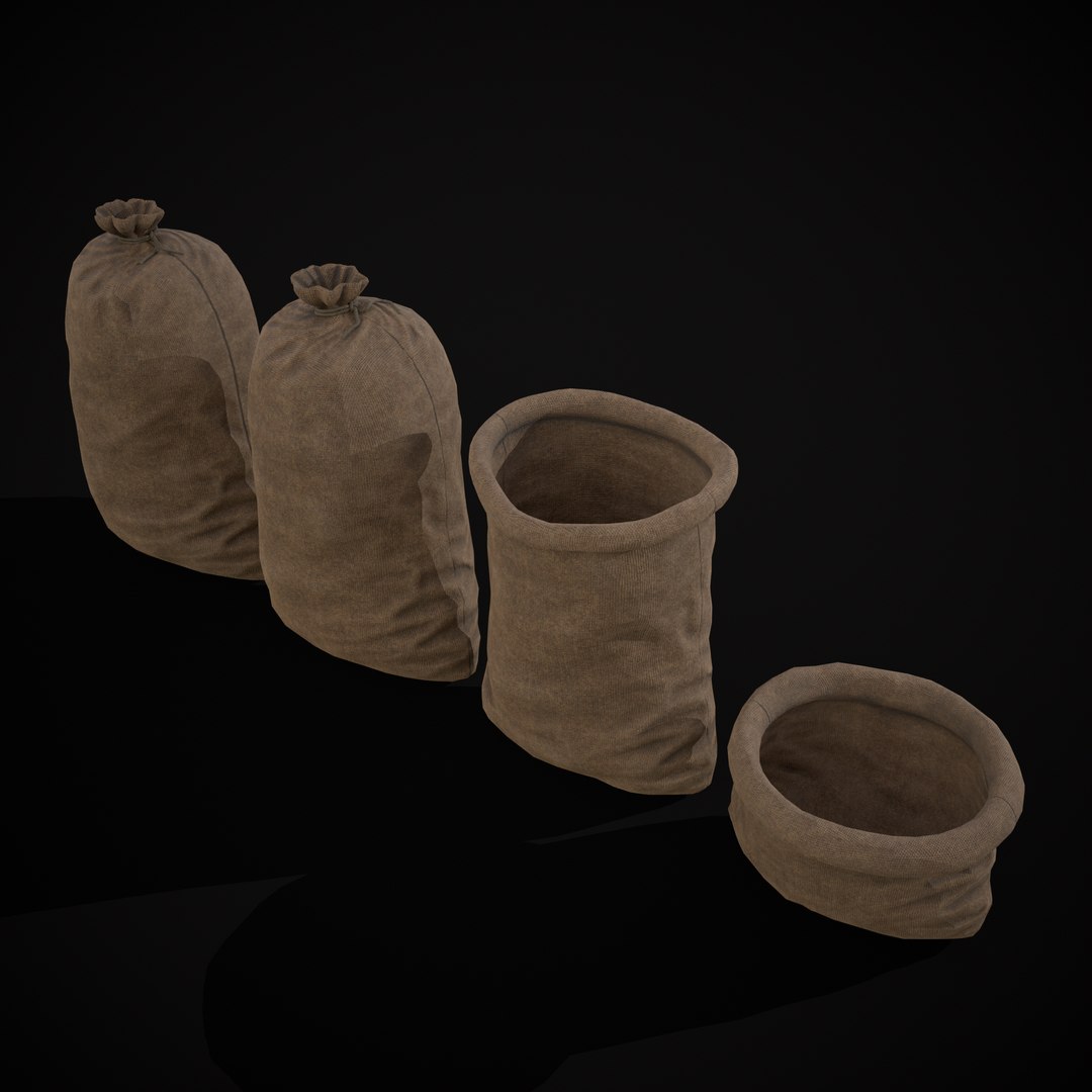 3D Burlap Sacks Storage Model - TurboSquid 2215217