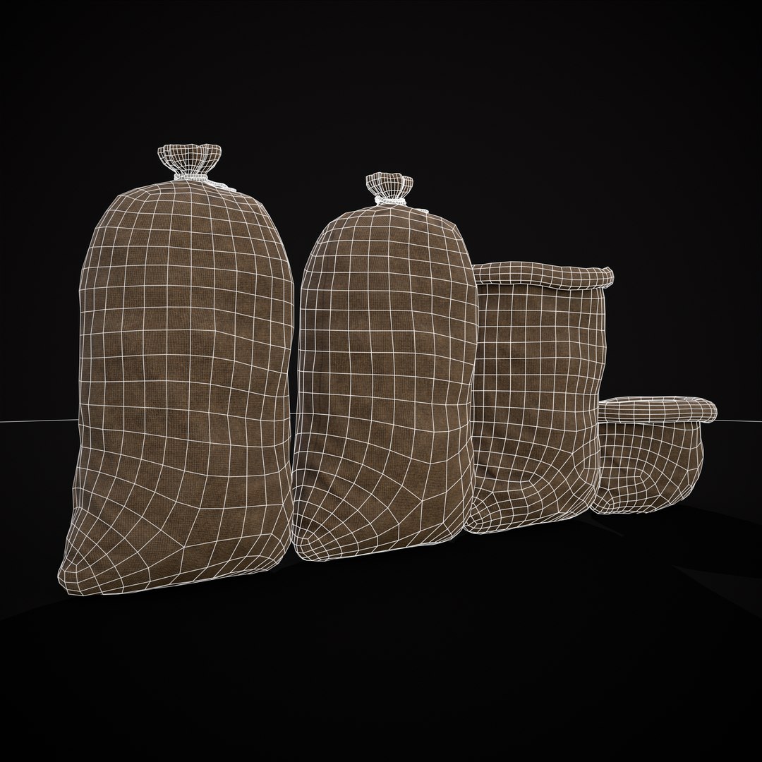 3D Burlap Sacks Storage Model - TurboSquid 2215217