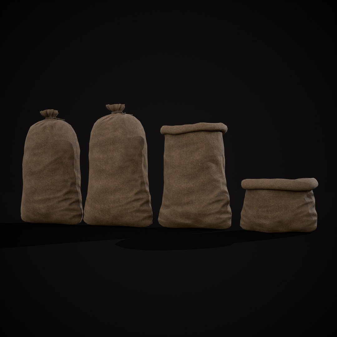 3D Burlap Sacks Storage Model - TurboSquid 2215217