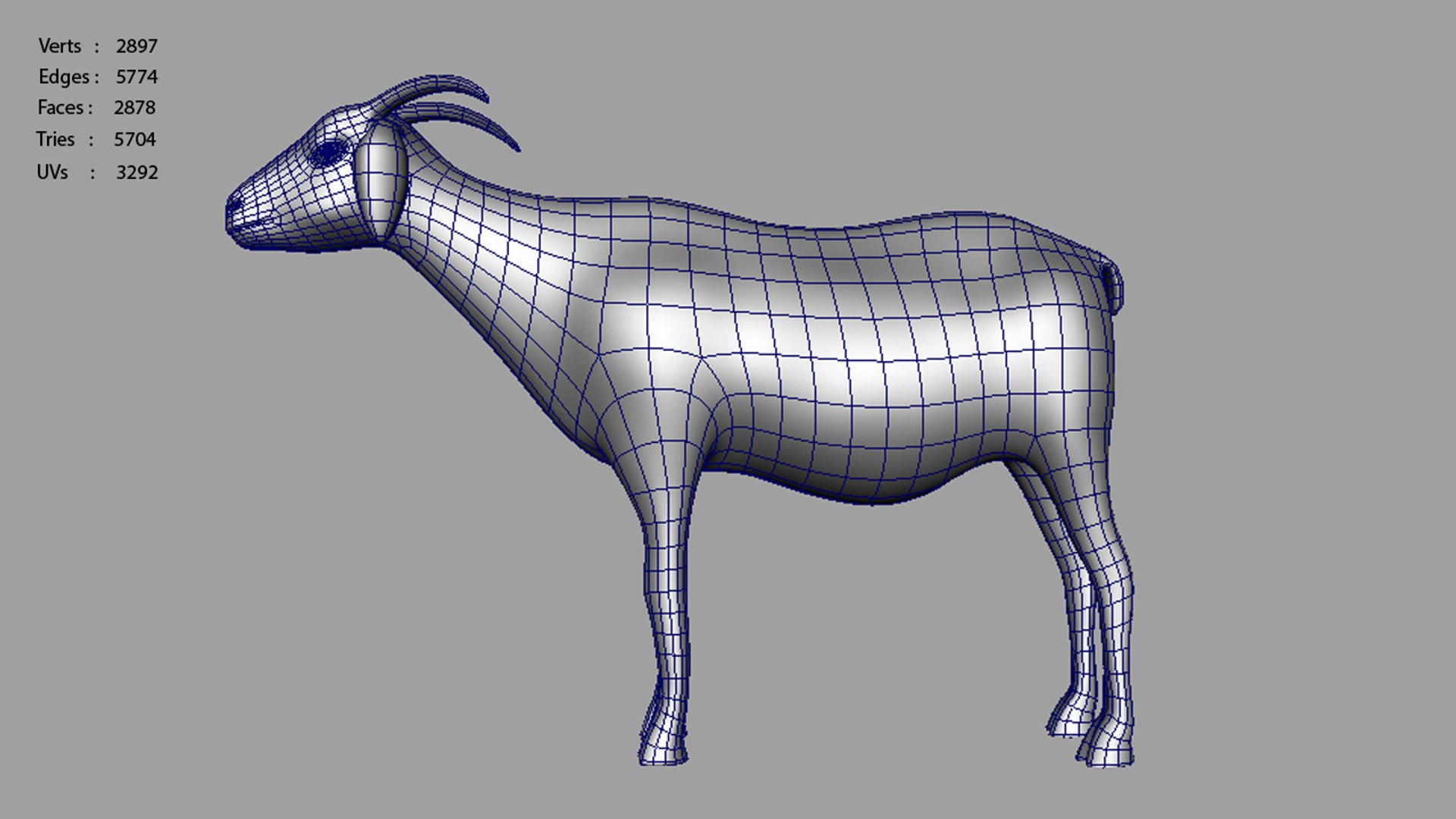 Domestic Goat 3d Obj