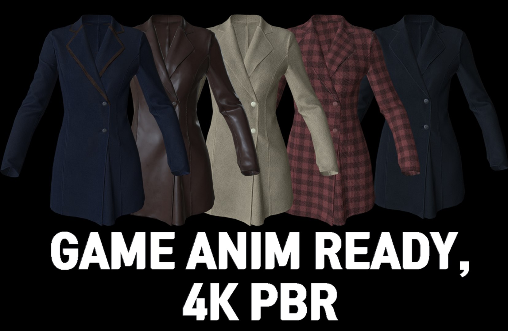 Female Coat Cloth Animation 3D Model - TurboSquid 1583973