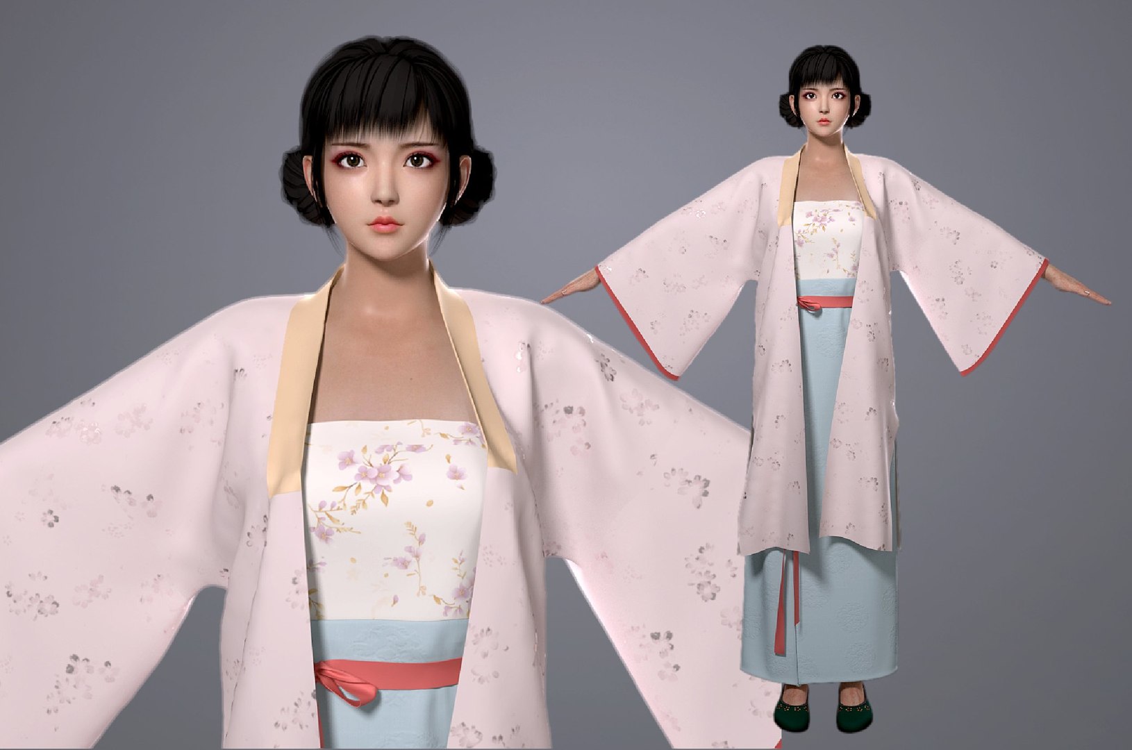 3D Ancient Chinese Hanfu Girl - TurboSquid 2202691