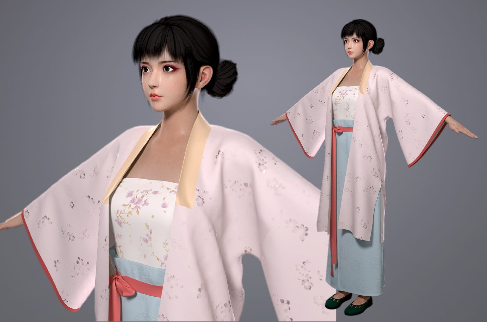 3D Ancient Chinese Hanfu Girl - TurboSquid 2202691