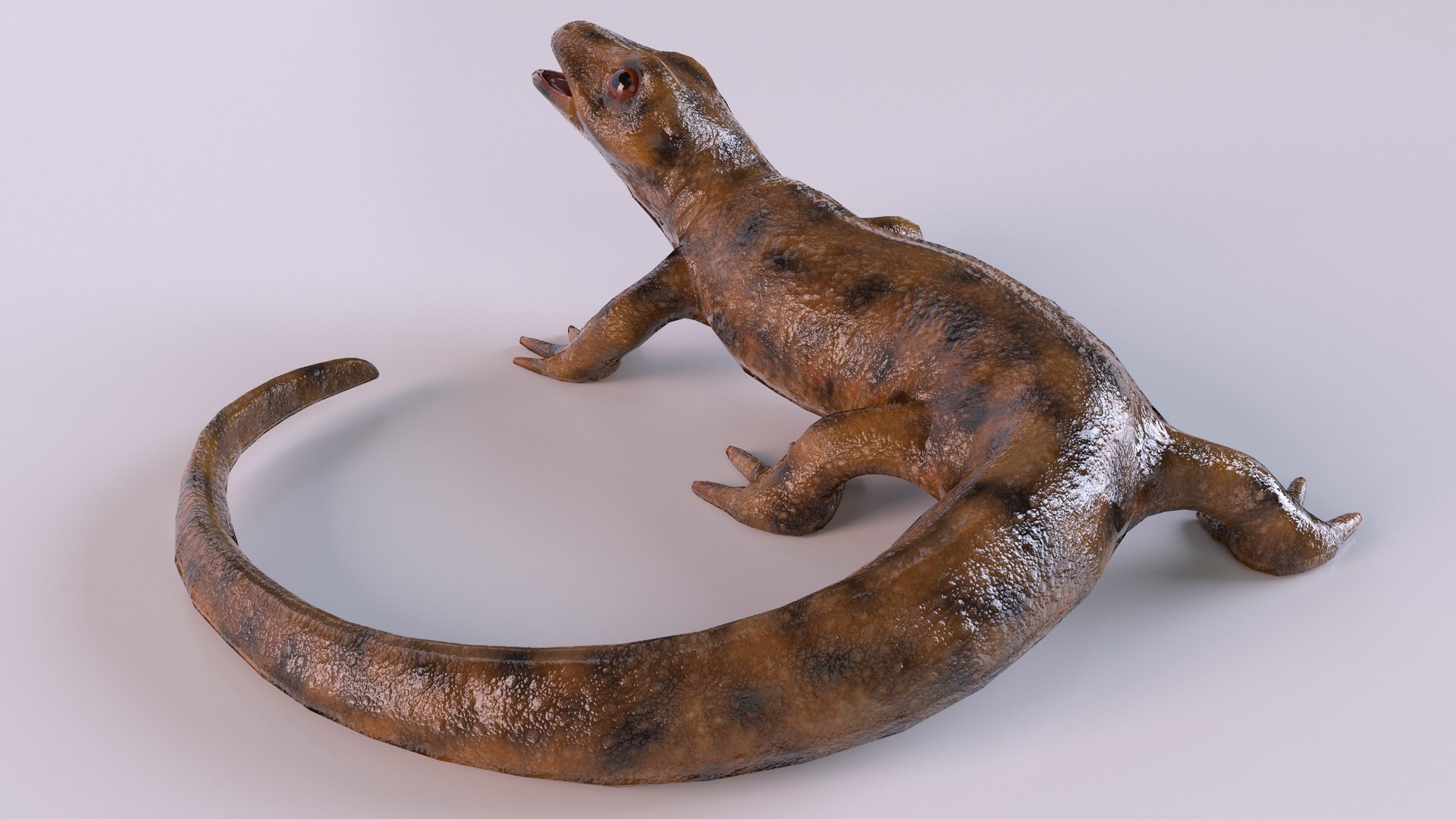 3D model Iberian Ribbed Newt Rigged for Maya - TurboSquid 2157545