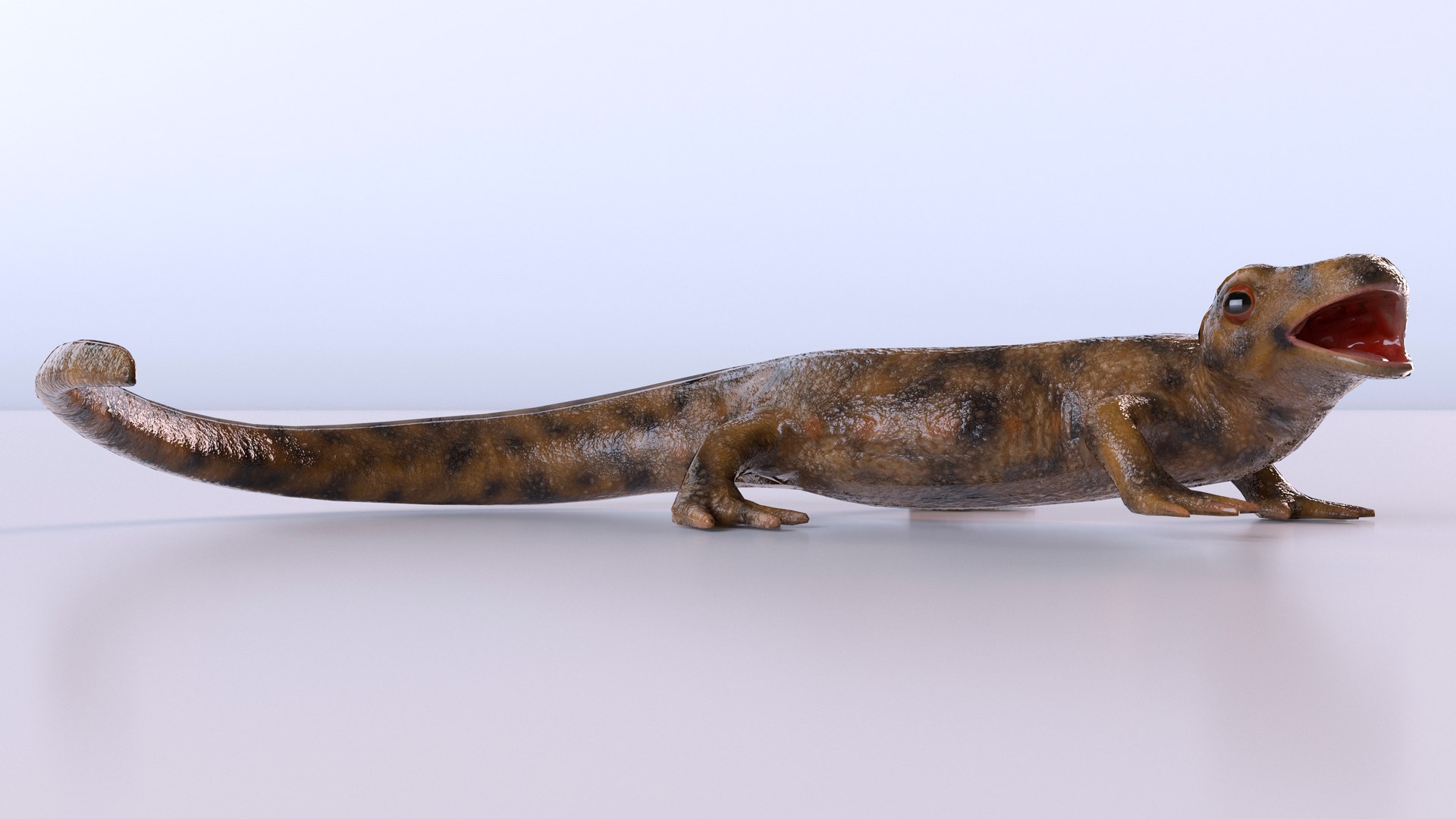 3D Model Iberian Ribbed Newt Rigged For Maya - TurboSquid 2157545