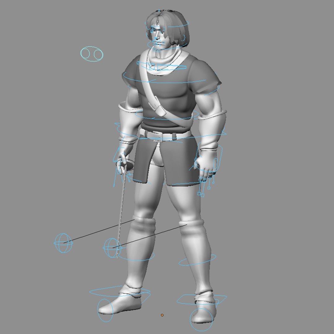 medieval warrior man 3d model