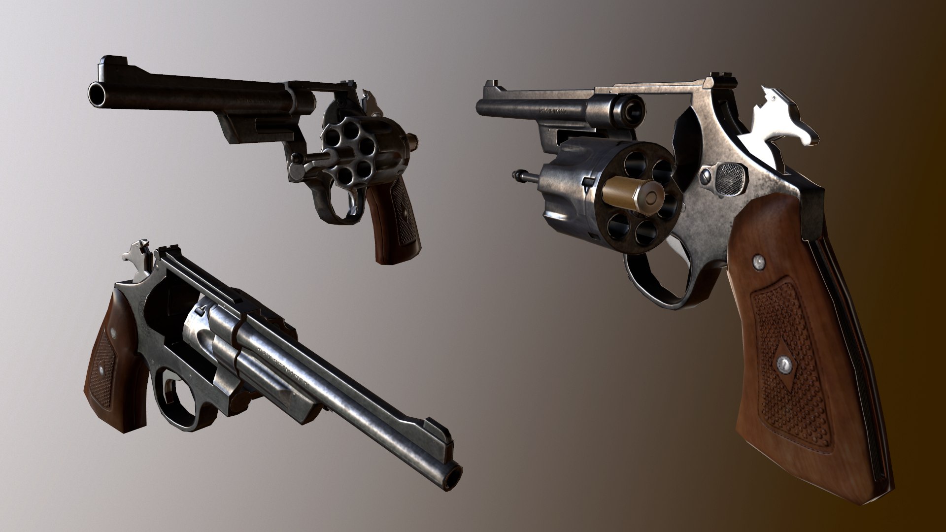 Magnum Revolver 3D Model - TurboSquid 1226872