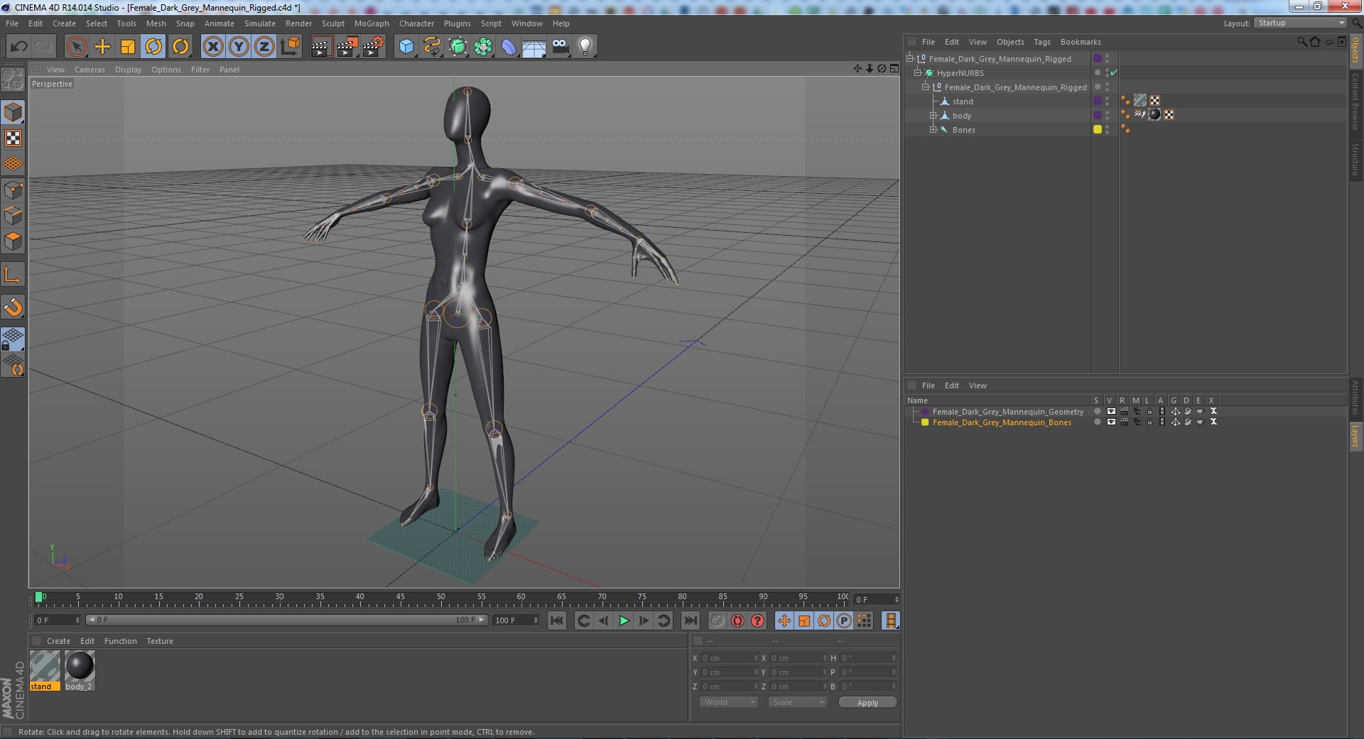 Female dark grey mannequin 3D - TurboSquid 1434938