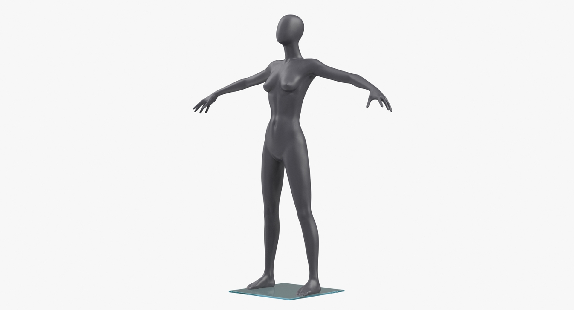 Female Dark Grey Mannequin 3D - TurboSquid 1434938