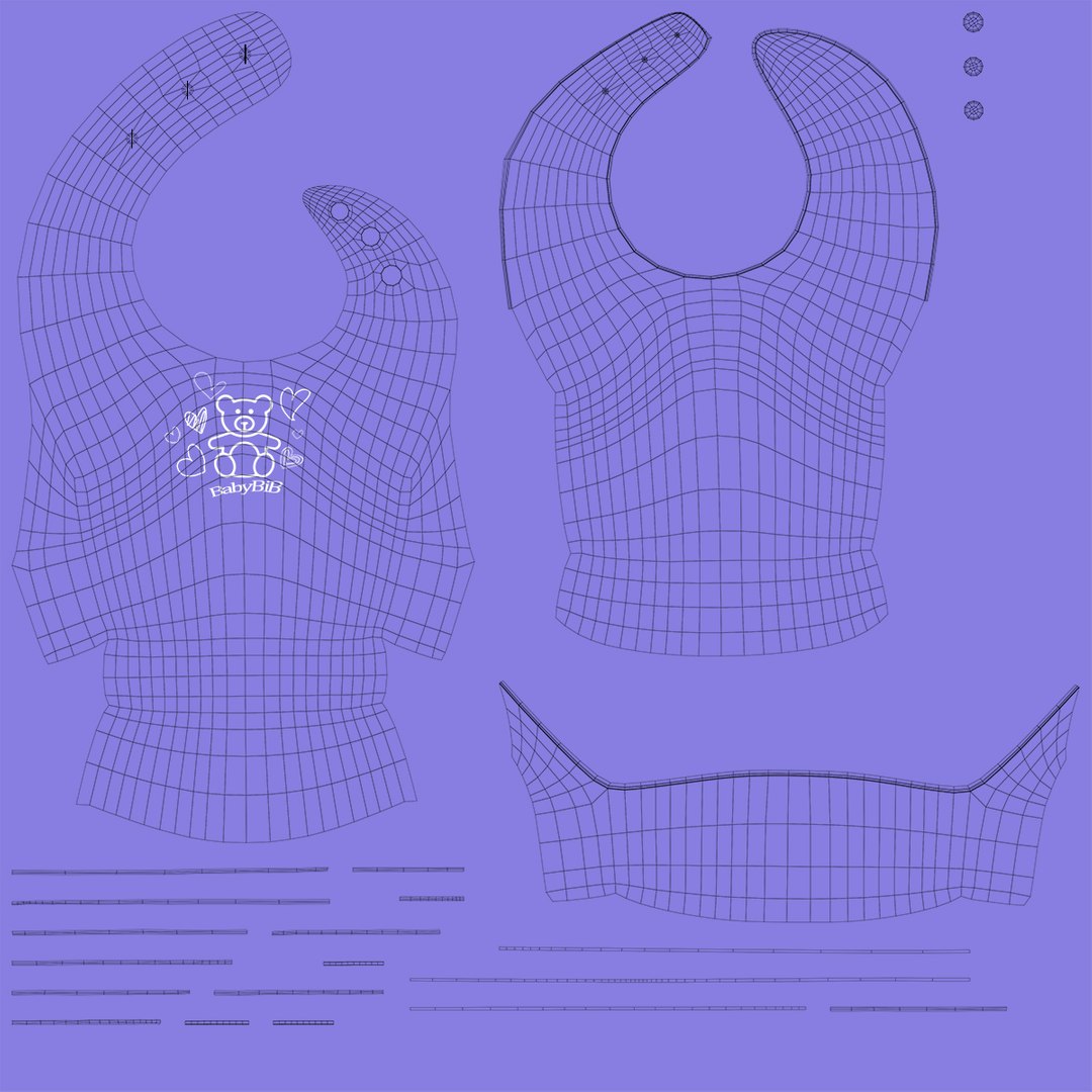 Silicone Bib 3D Model - TurboSquid 1377563