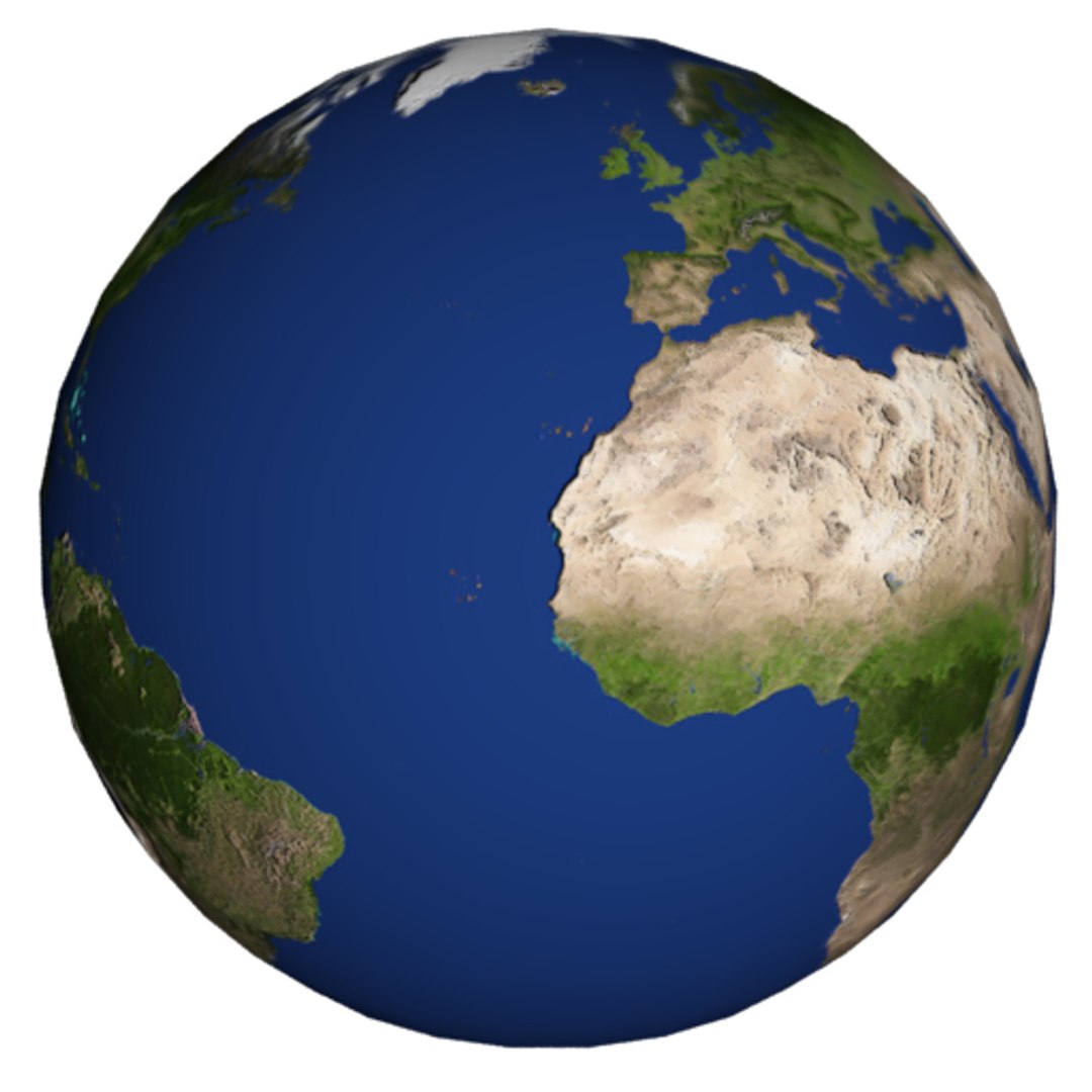 Rotating Earth 3d Model