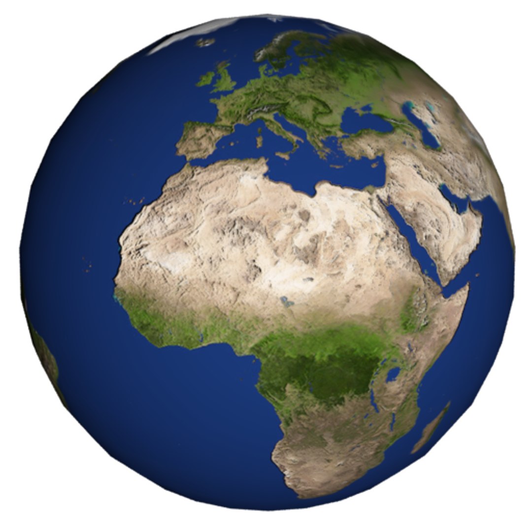Rotating Earth 3d Model