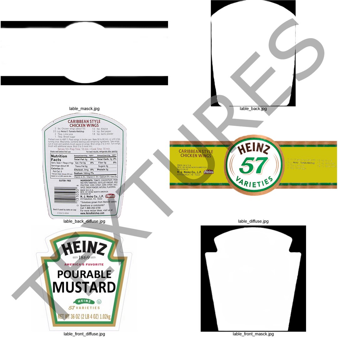 3dsmax Mustard Bottle Heinz