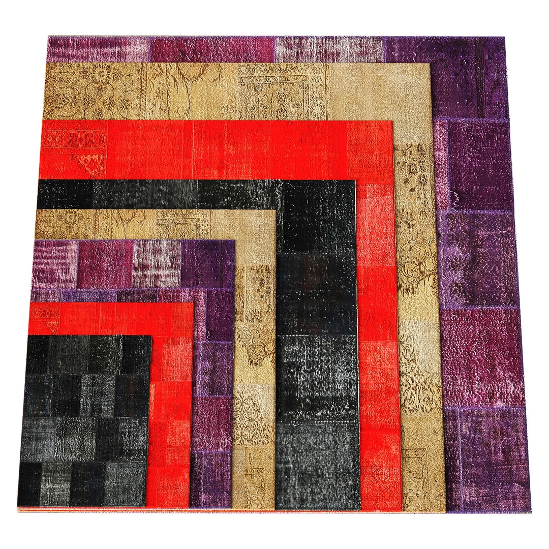 Turkish Patchwork Rugs Model - TurboSquid 2316733