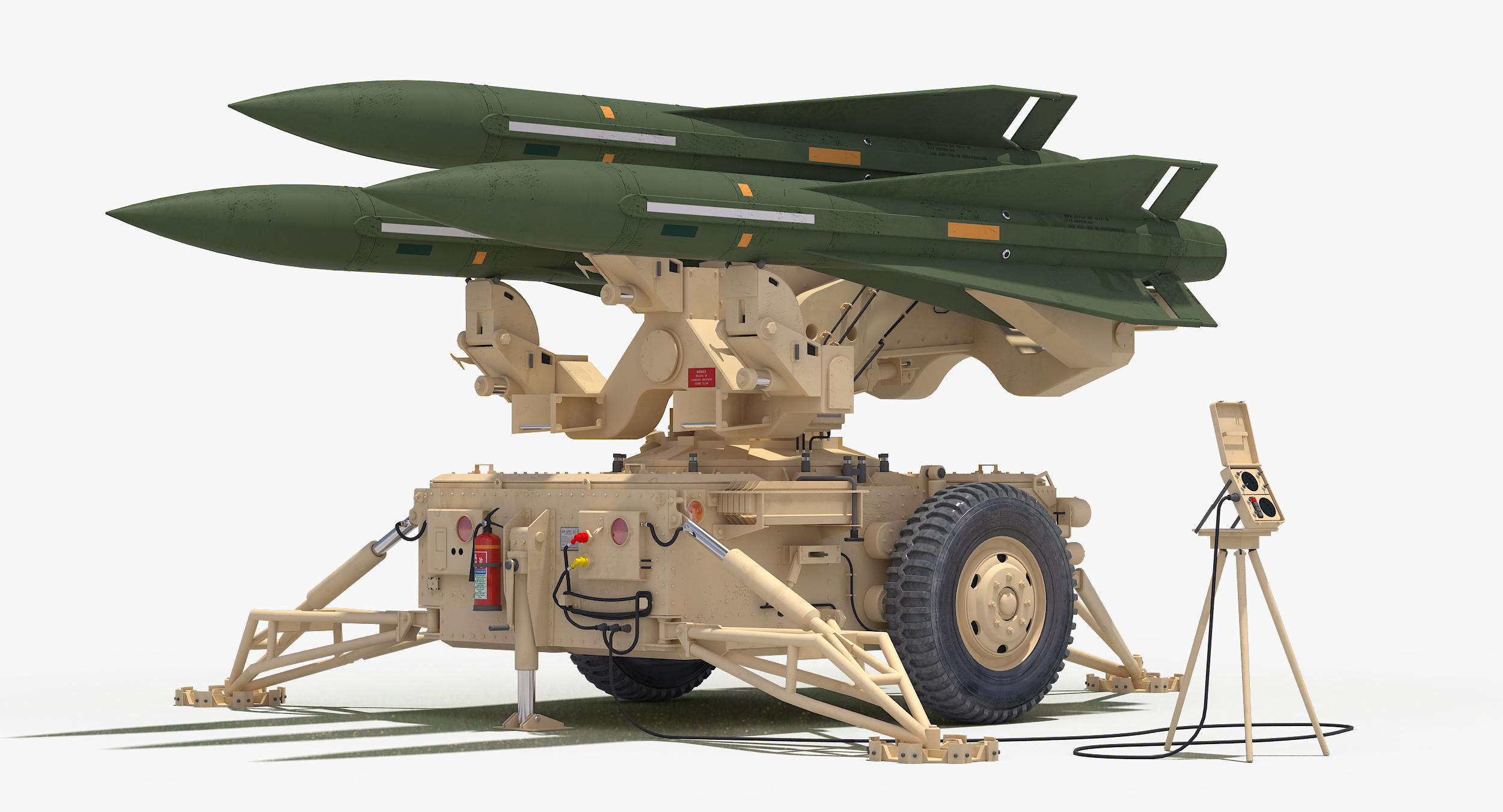 Mim-23 hawk desert green 3D - TurboSquid 1236730