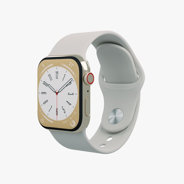 Apple Watch Series 8 골드 스테인리스 스틸 3D 모델 - TurboSquid 2170656