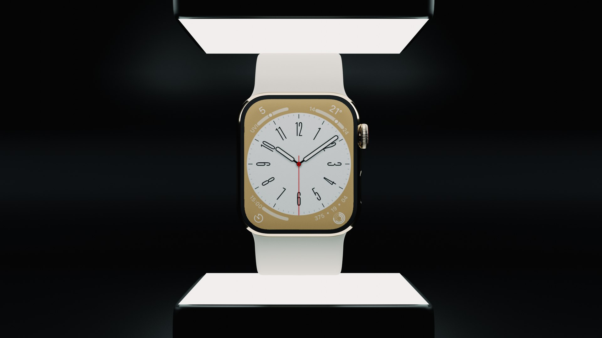 Apple Watch Series 8 金色不锈钢3D模型 - TurboSquid 2170656