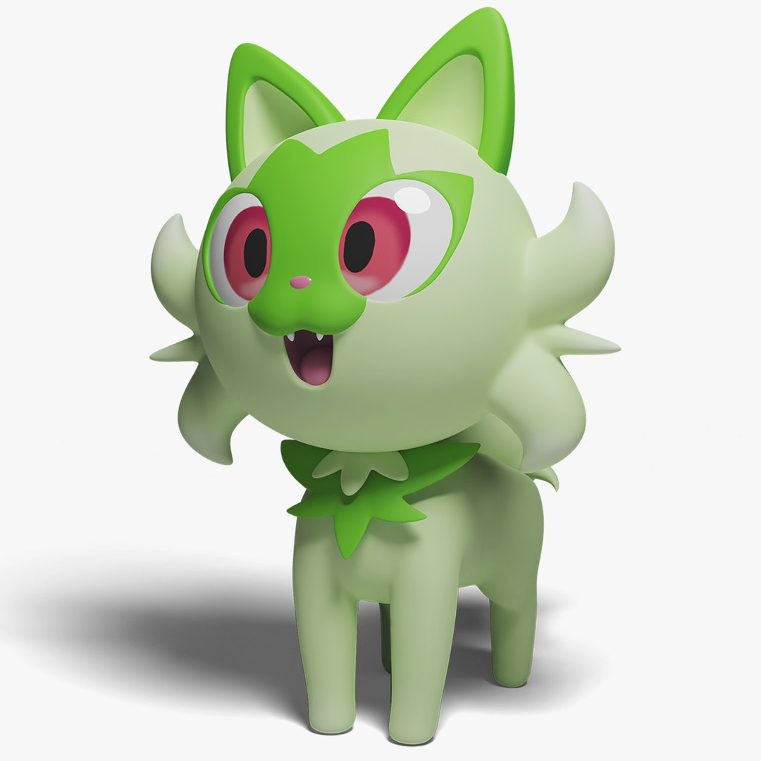 modelo 3d Sprigatito Rigged - TurboSquid 1961226