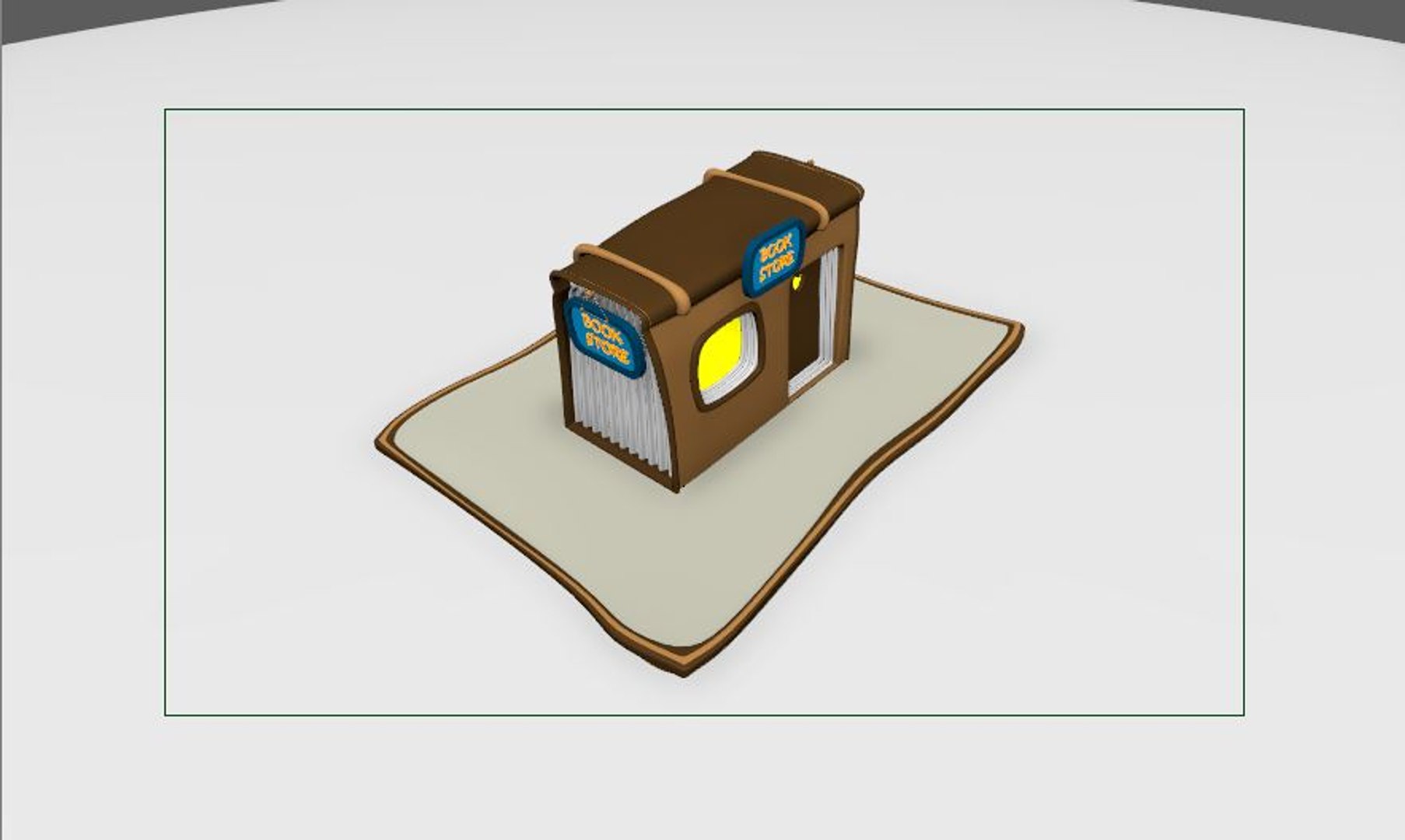 3D Model Cartoon Book Store House - TurboSquid 1397793