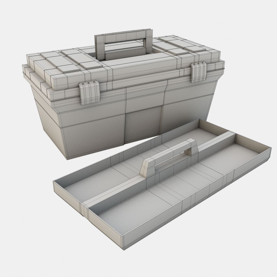 3d Plastic Tool Box Model