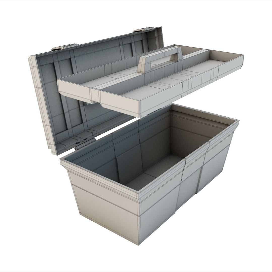 3d Plastic Tool Box Model