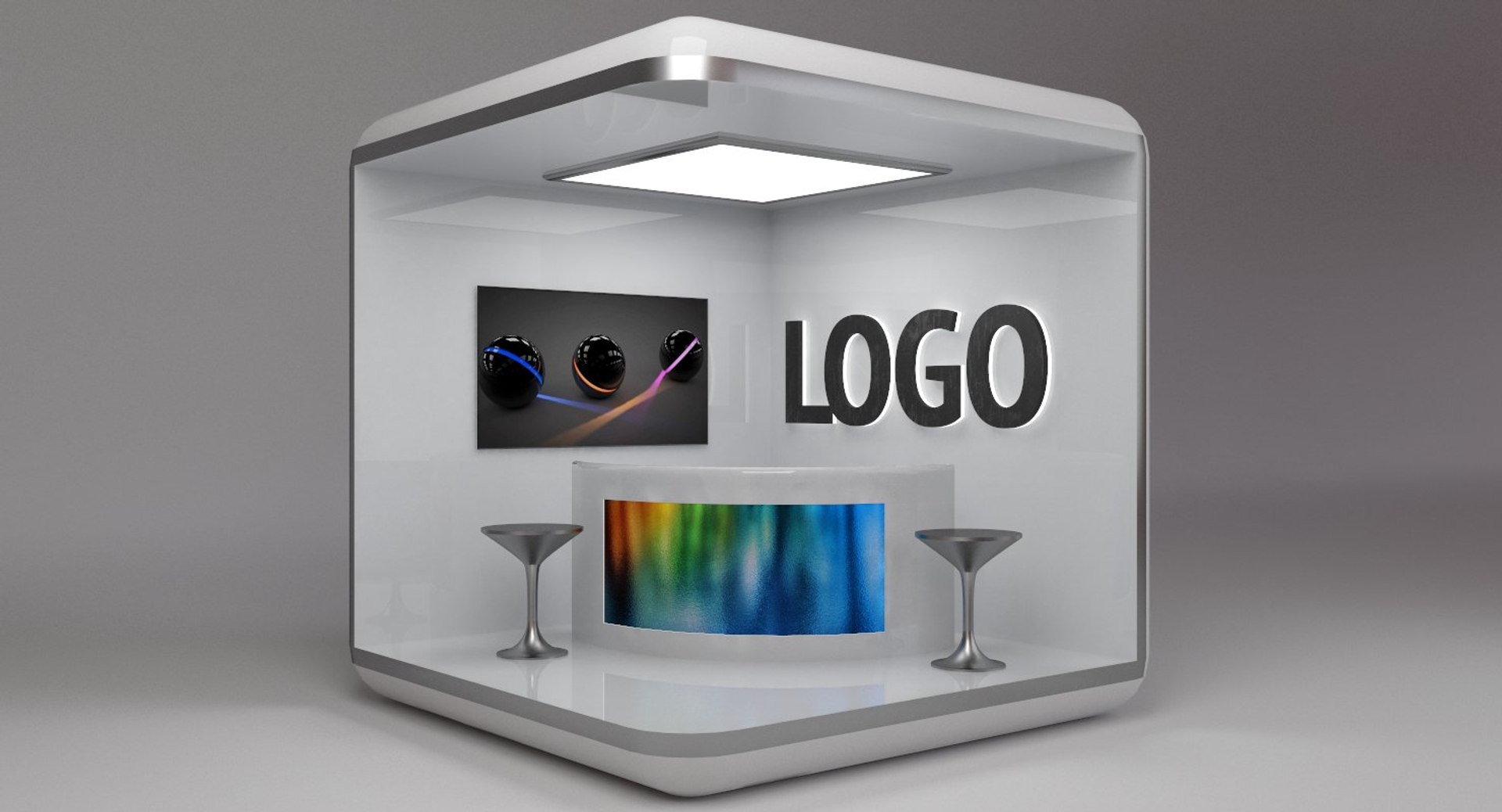 Exhibition Expo Stand Cube 3D Model - TurboSquid 1294142